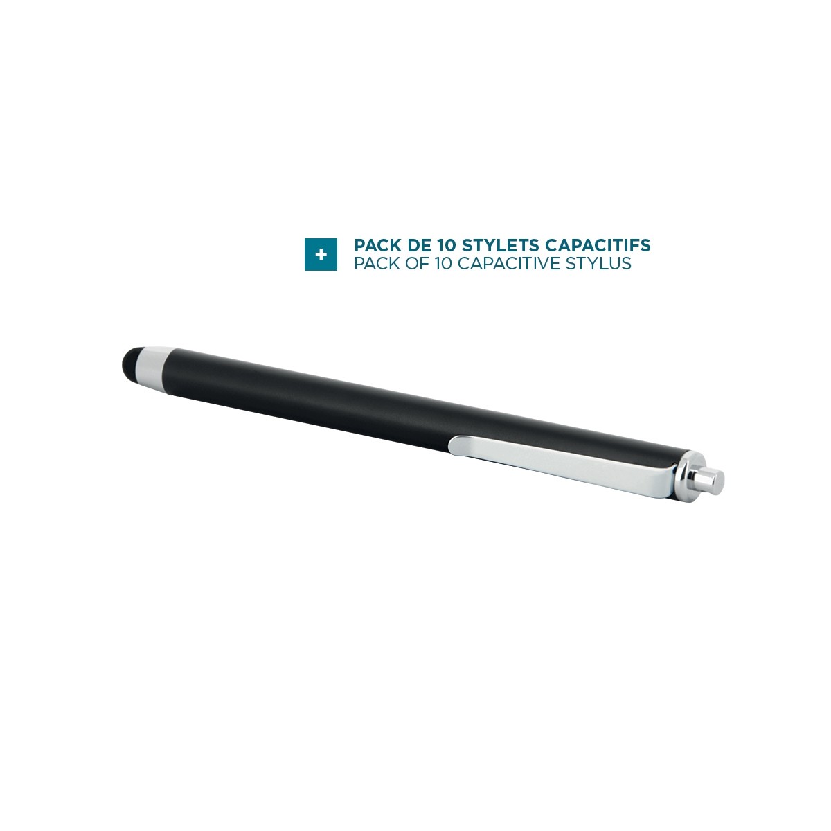 Pack de 10 stylets capacitifs Noir Mat