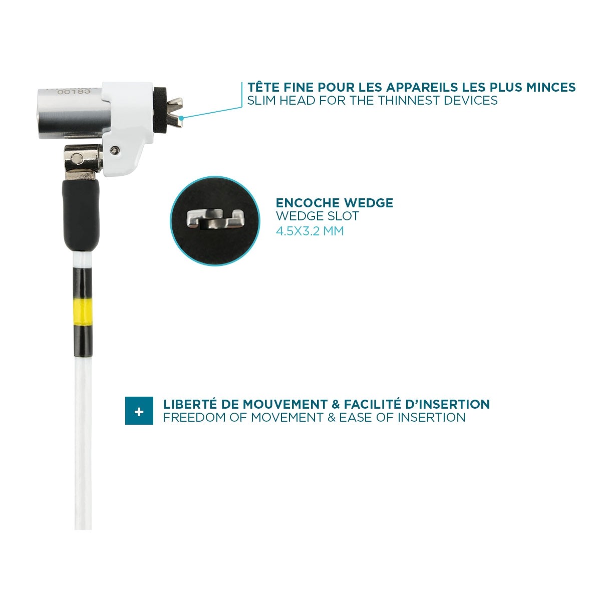 best price and high resistant anti-theft laptop wedge locks