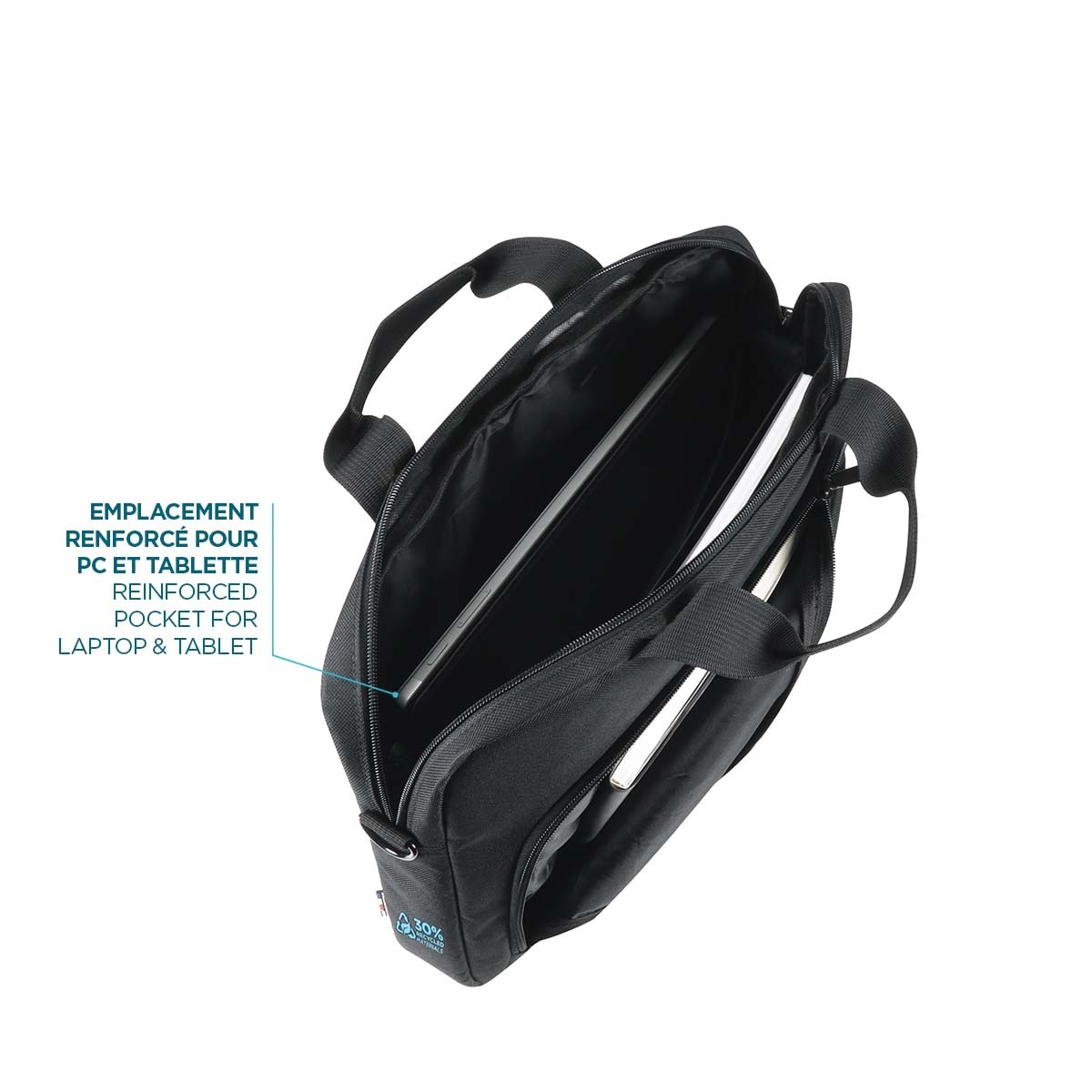 14 to 16inch laptop briefcase for travel and everyday commutes 30% recycled