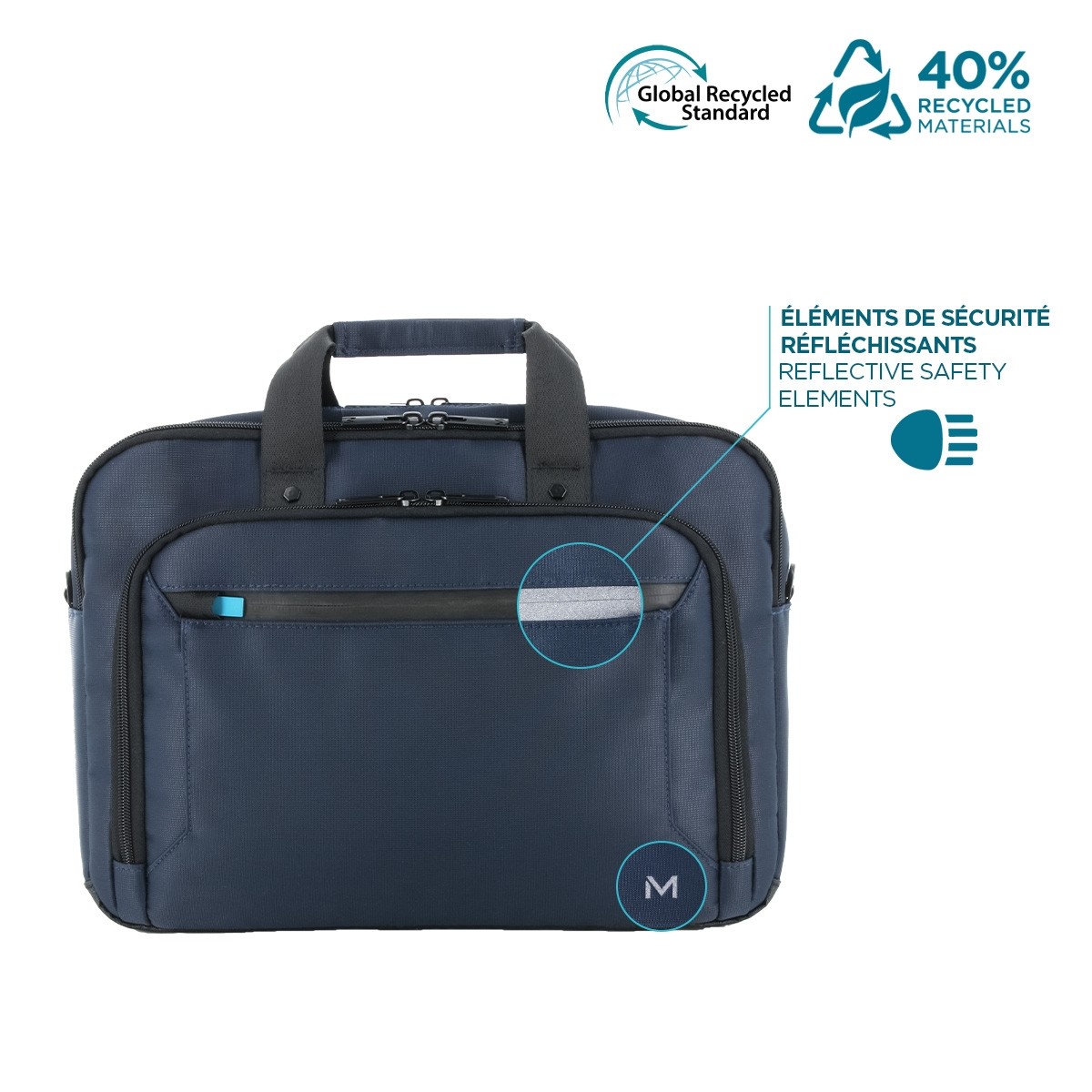 Toploading Double Briefcase 11-14" - 40% Recycled - Executive 4