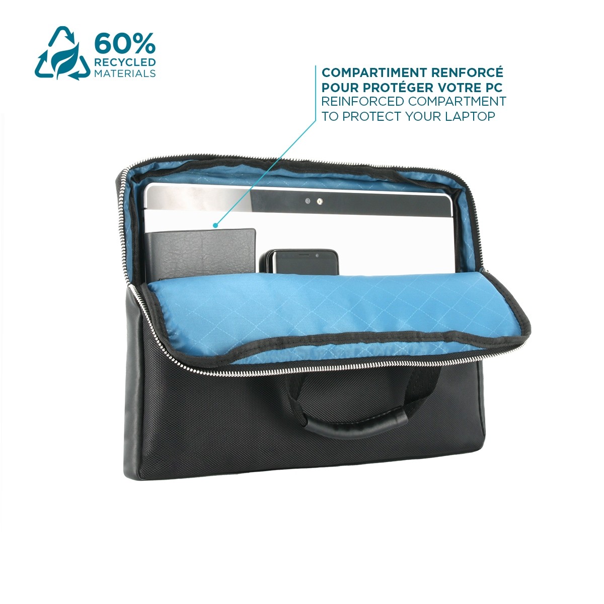 Vintage compact briefcase 11-14"