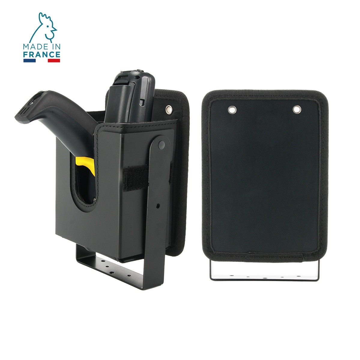 fork-lift and hand-truck holster barcode scanners and mobile computers