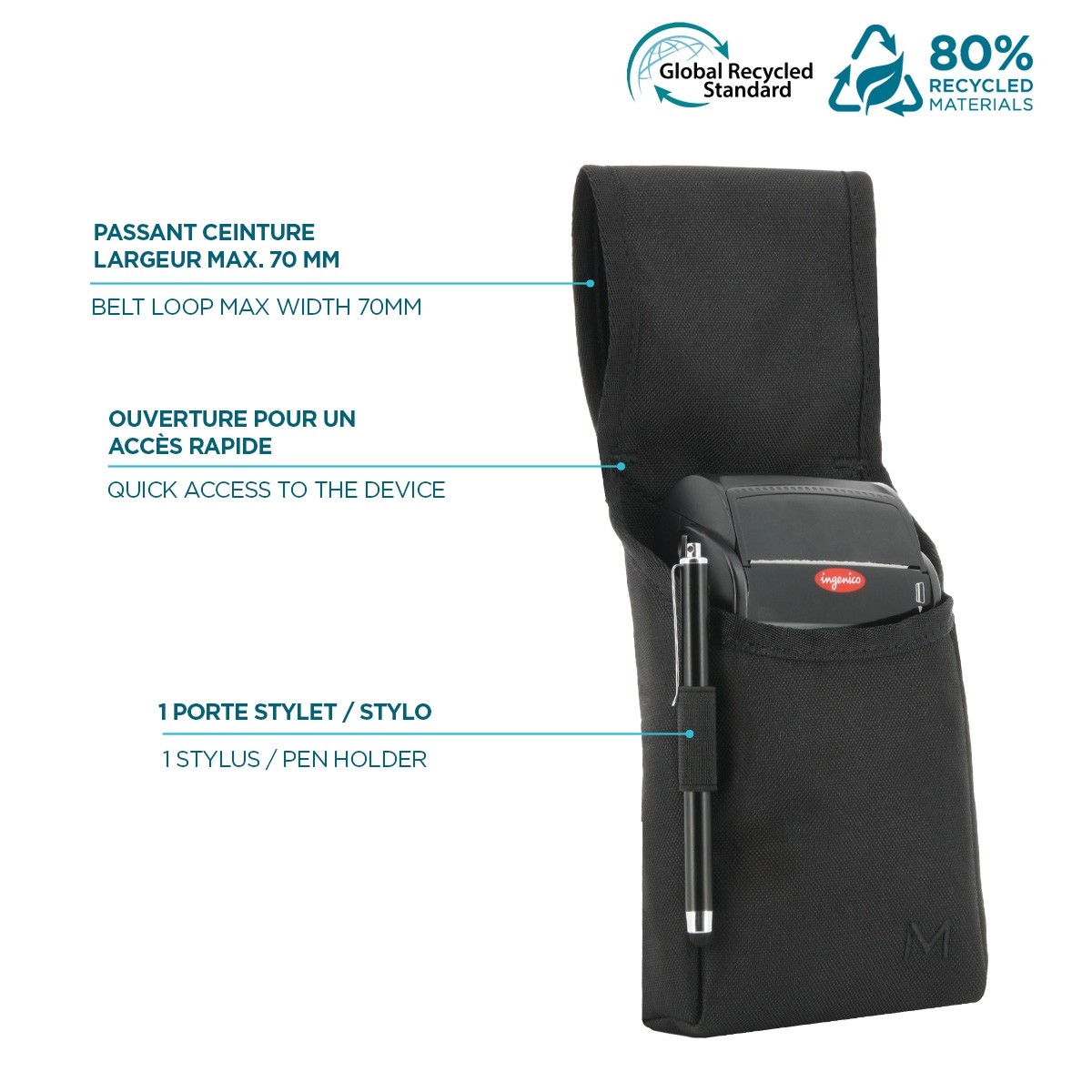 Universal Holster for POS Terminals and Mobile Scanners + Belt