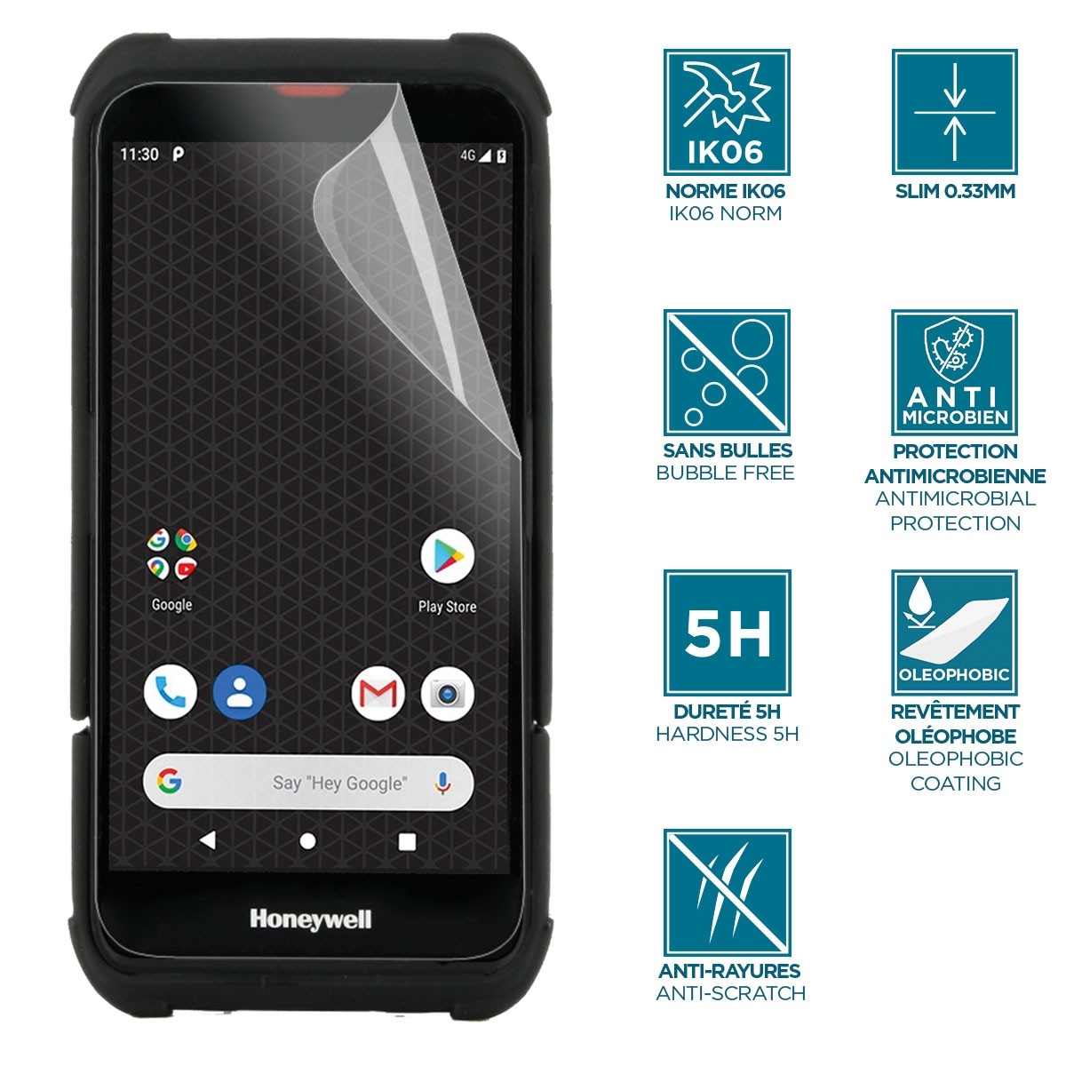 Screen Protection for Honeywell EDA52, Unbreakable, Anti Break, Anti ...
