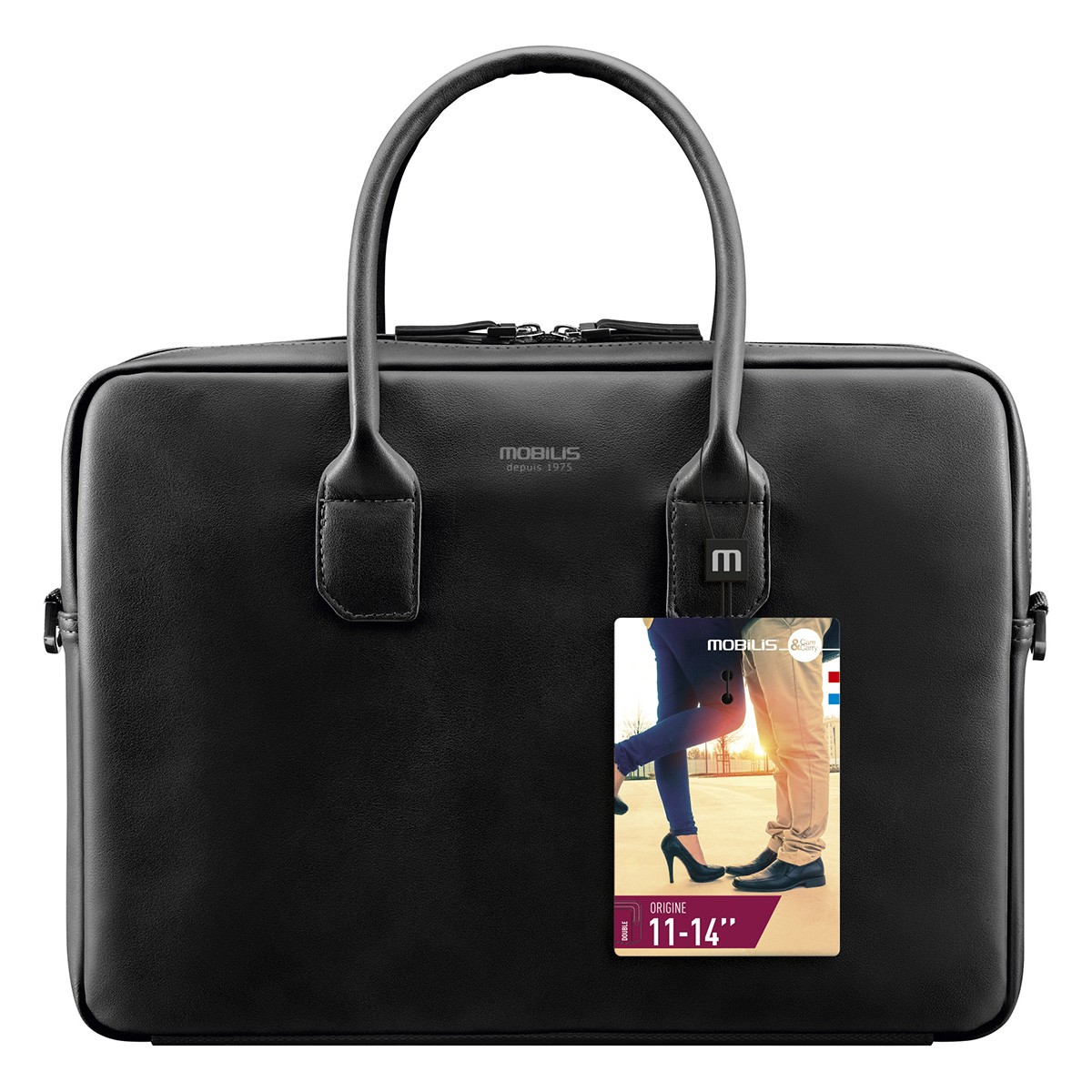 IT device black protective briefcase 11-14" with 2 compartments