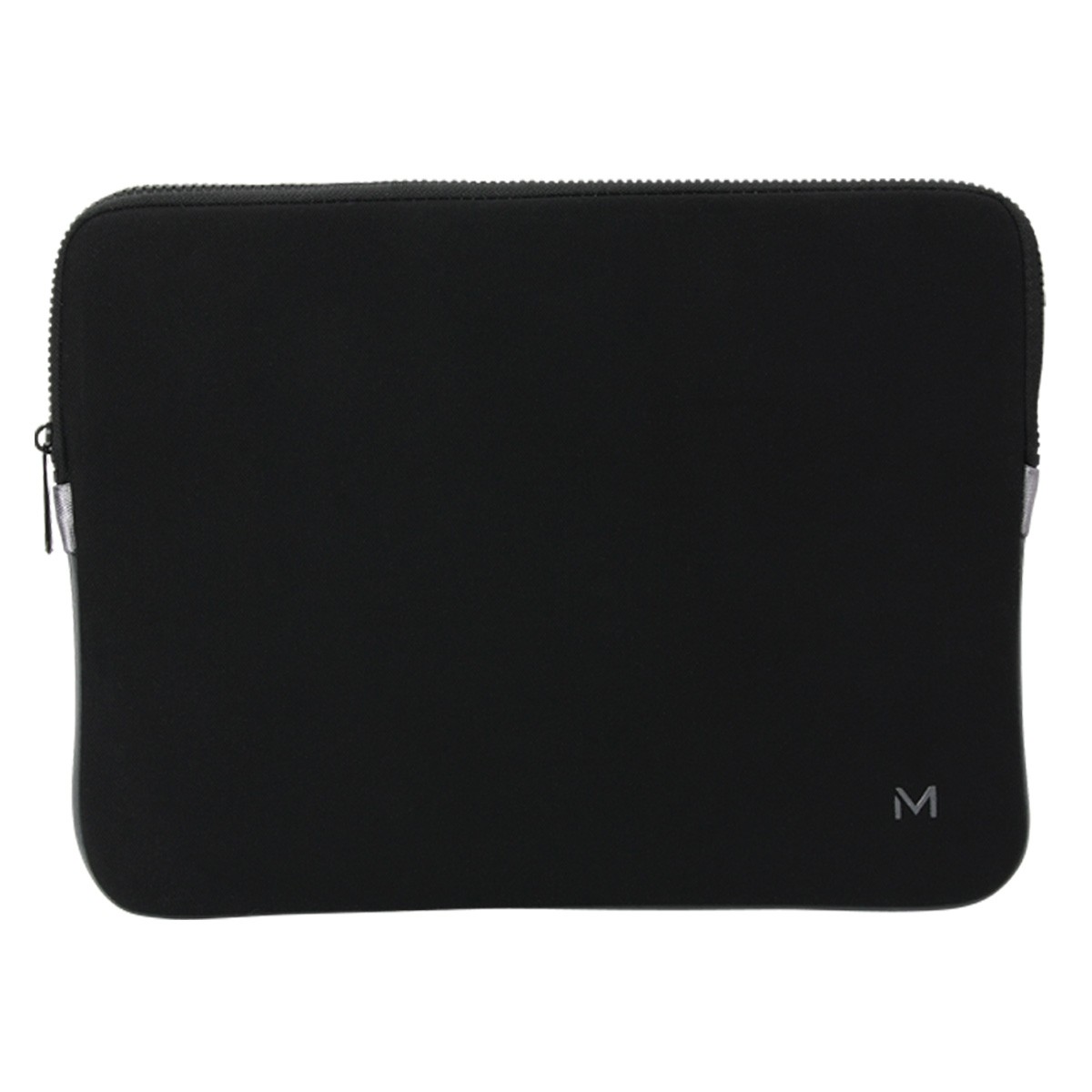 black and grey memory foam computer sleeve with soft interior