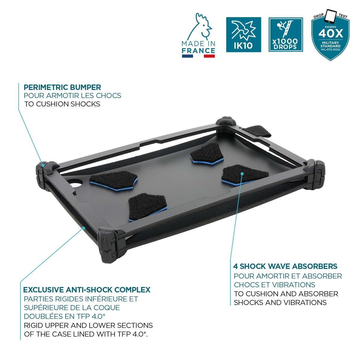 Rugged protective case for Lenovo Tab M11 - Tab K11 - Tab K11e - RESIST