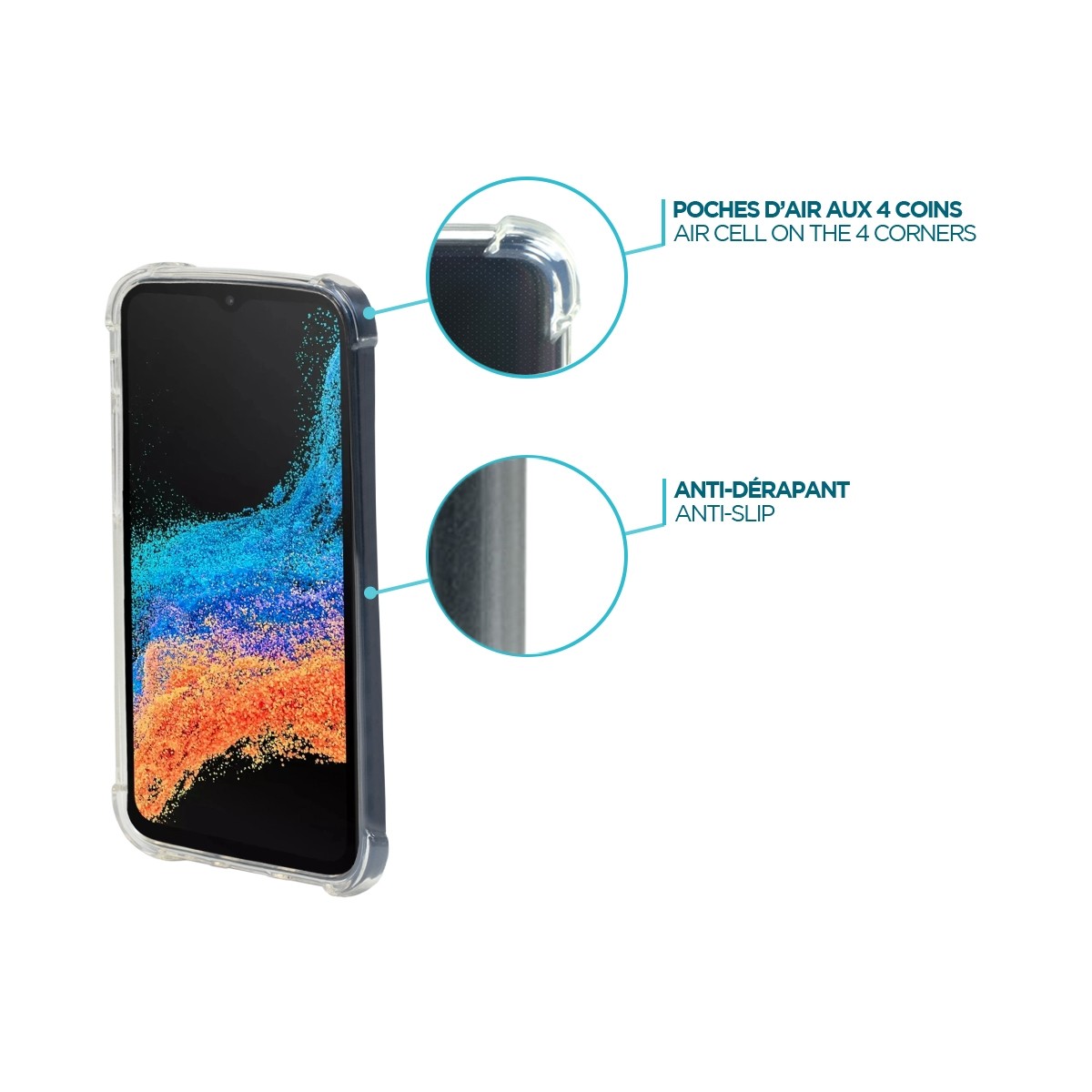 Case for Galaxy Xcover 6 Pro, Shocks Resistant, 4 Reinforced Corners ...