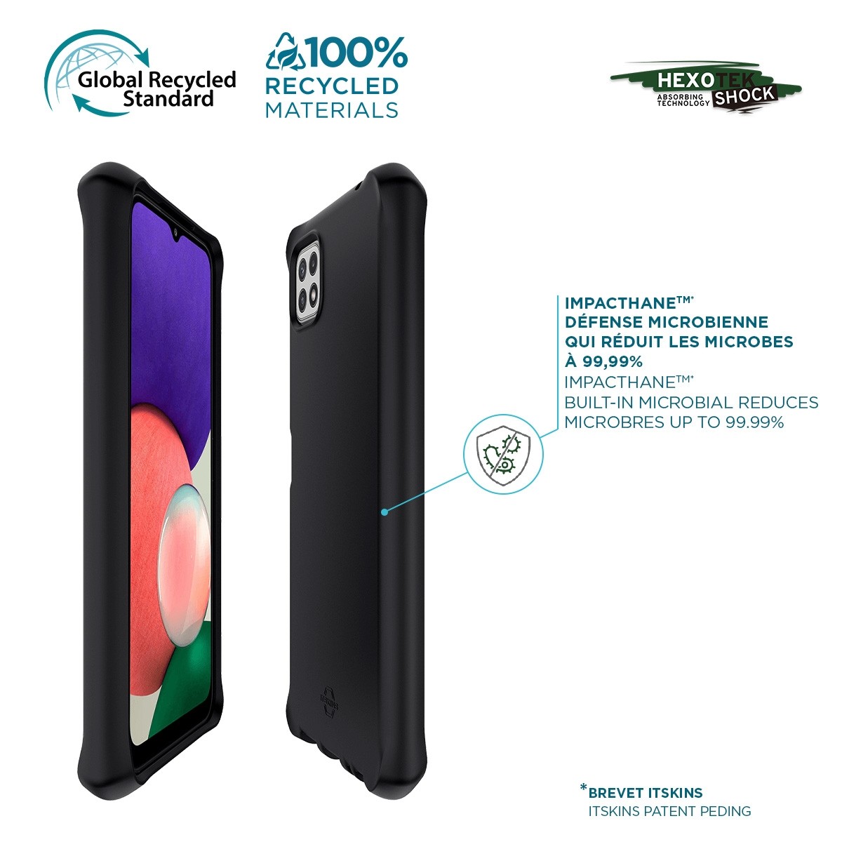 antimicrobial case for iphone 12 mini made from recycled materials