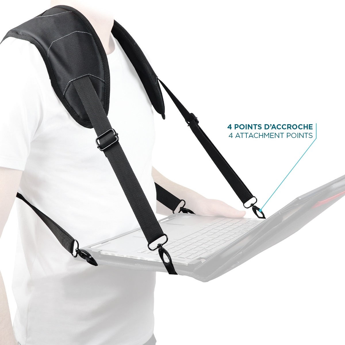 Laptop Harness, Universal, 100 - 140 cm, 4 attachment points, For ...