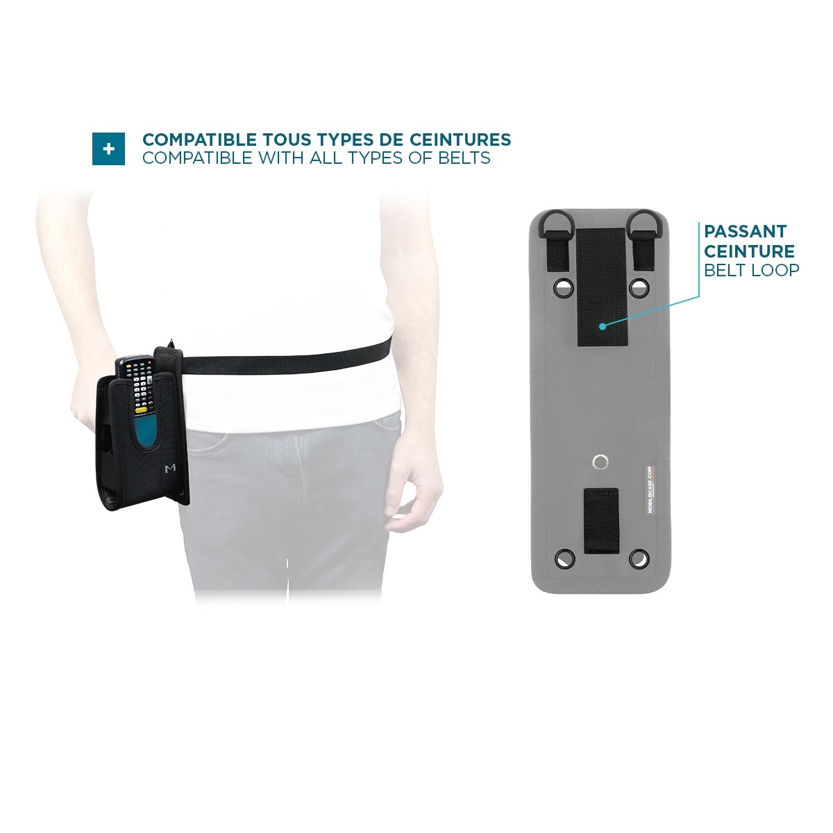 holster for pos terminal and scanner with trigger belt clip + legstrap